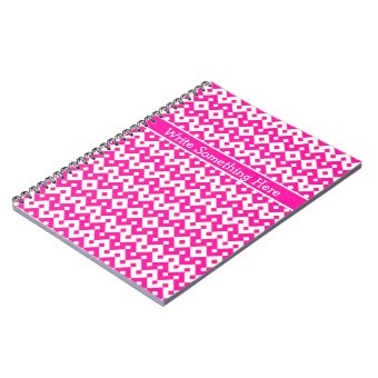 Spiral Notebook or Journal: Candy Pink Geometric | Zazzle