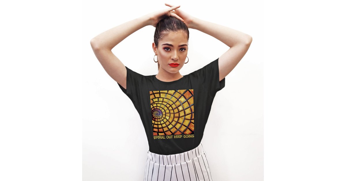 Spiral Out Keep Going - Fibonacci Gold Tee | Zazzle