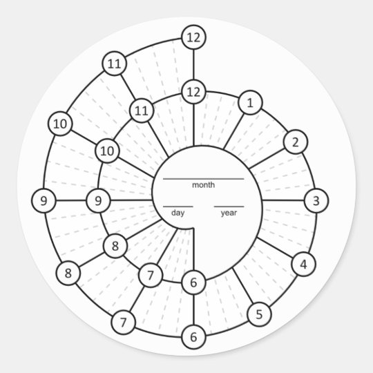 Spiraldex Classic Round Sticker | Zazzle.com