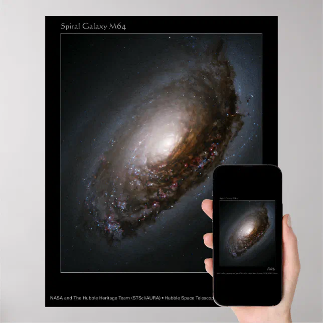SpiralGalaxyM64-2004-04a Poster | Zazzle