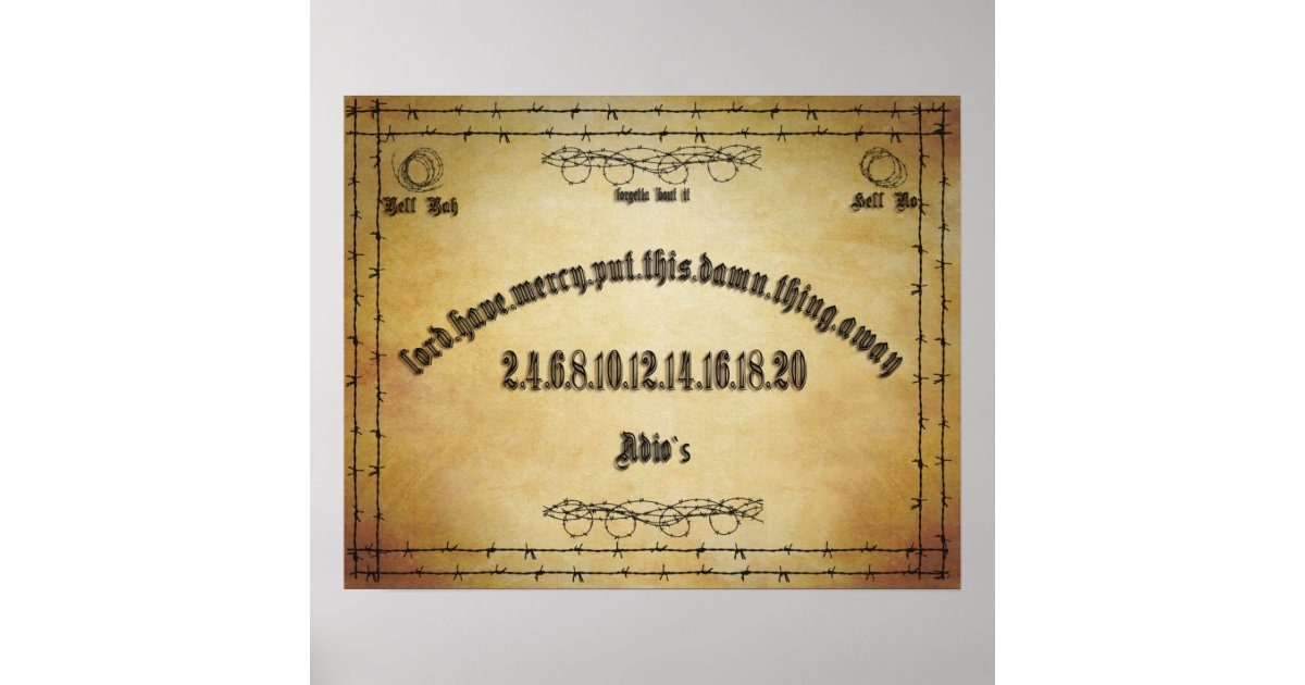 Spirit Board Humor Poster | Zazzle