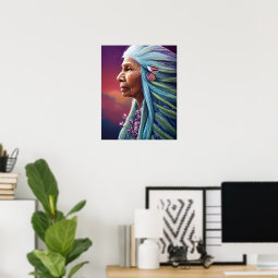 Spirit Elder Native American Fantasy Digital Art Poster | Zazzle