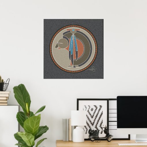 Spirit Of Bear gray background Poster | Zazzle