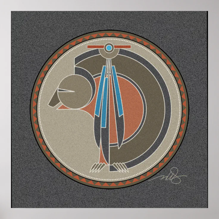 Spirit Of Bear gray background Poster | Zazzle