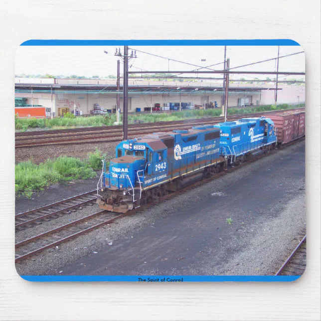 Spirit of Conrail - GP38 - PRR #2943 in Blue Paint Mouse Pad | Zazzle
