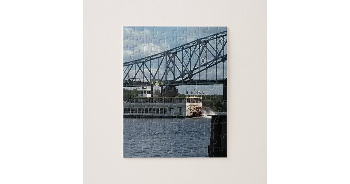 Spirit of Dubuque on Mississippi River Jigsaw Puzzle | Zazzle
