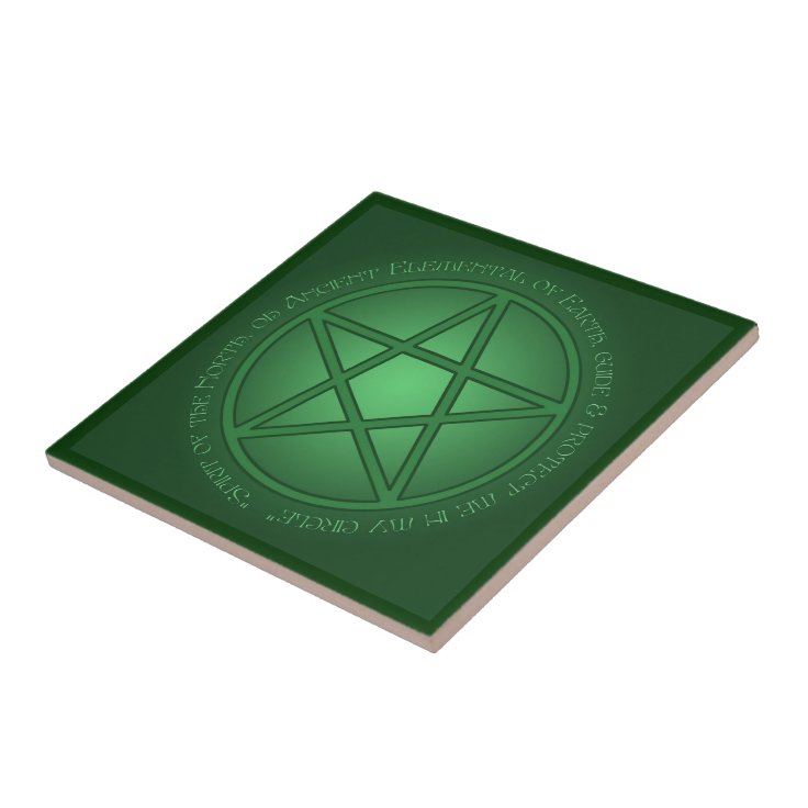 Spirit of Earth Pentacle Altar Tile | Zazzle