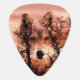 Spirit wolf face guitar pick | Zazzle