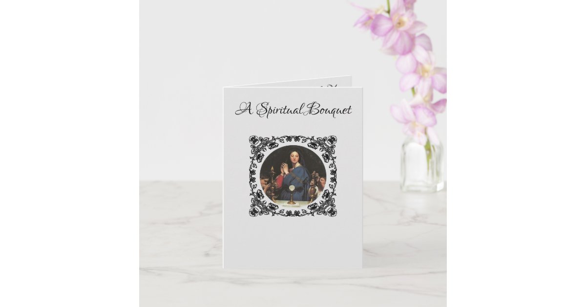 Spiritual Bouquet Blessed Mother Card | Zazzle
