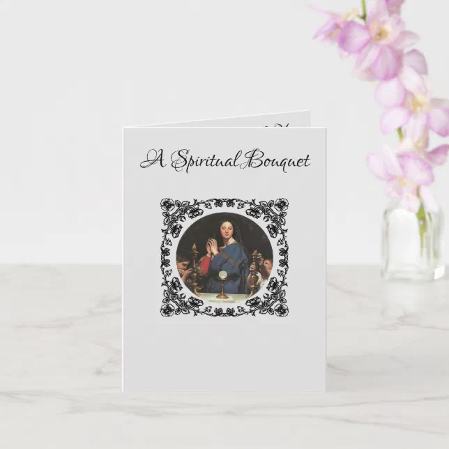 Spiritual Bouquet Blessed Mother Card | Zazzle