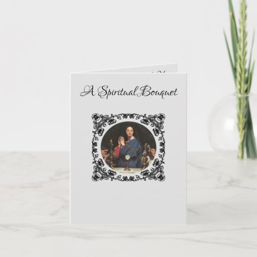 Spiritual Bouquet Blessed Mother Card | Zazzle