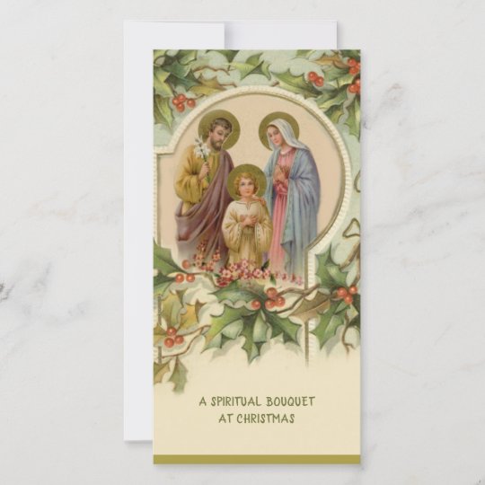 Spiritual Bouquet Catholic Prayer Religious Holiday Card | Zazzle.com