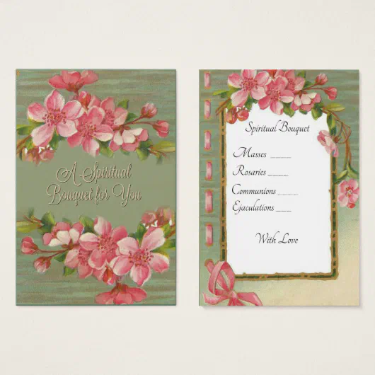 Spiritual Bouquet Prayer Offering Holy Card | Zazzle