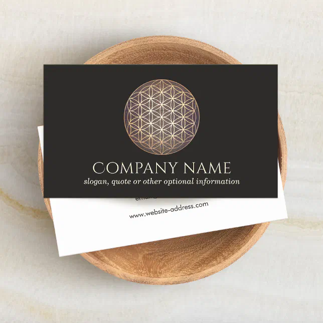 Spiritual Healer Flower Of Life Business Card | Zazzle