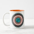 Spiritual Mandala Om Symbol Turquoise Geometric Two-Tone Coffee Mug ...