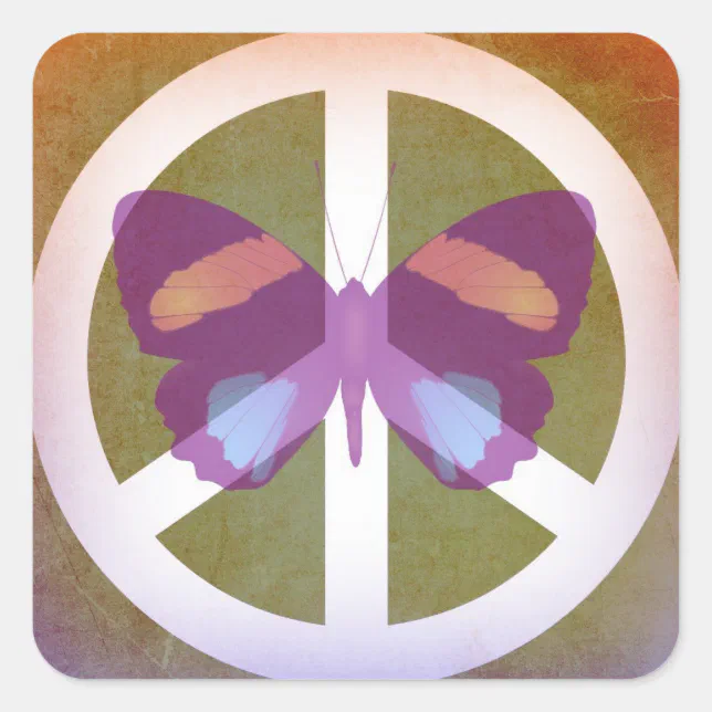 Spiritual Peace Butterfly Sticker | Zazzle