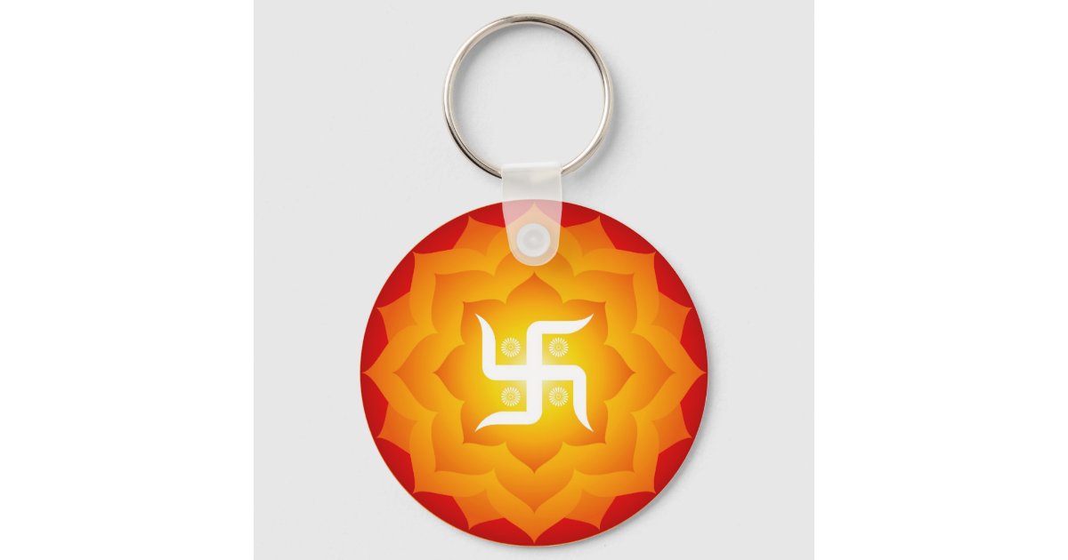 Spiritual Swastika Keychain | Zazzle