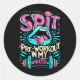 Spit Preworkout In My Mouth Gym Classic Round Sticker | Zazzle