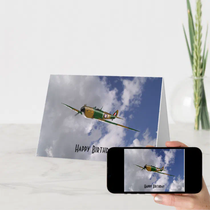 Spitfire Birthday Card | Zazzle