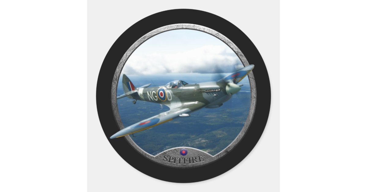 Spitfire Classic Round Sticker | Zazzle