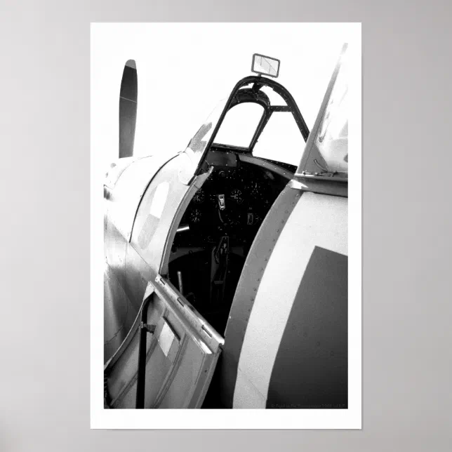 Spitfire Cockpit Poster | Zazzle