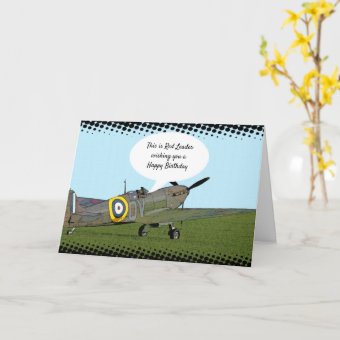 Spitfire Happy Birthday Card | Zazzle