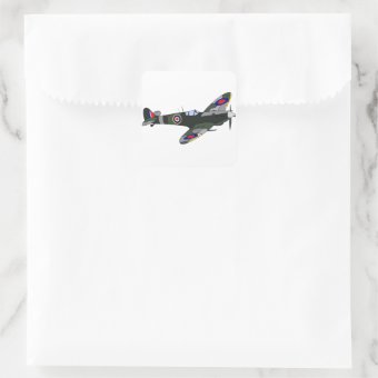 Spitfire Square Sticker | Zazzle