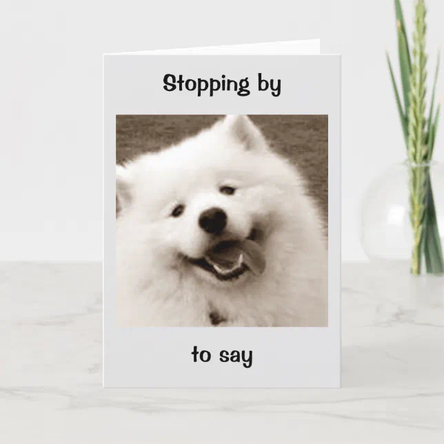 SPITZ TAKES TIME OFF FROM HIS DUTIES FOR BIRTHDAY CARD | Zazzle