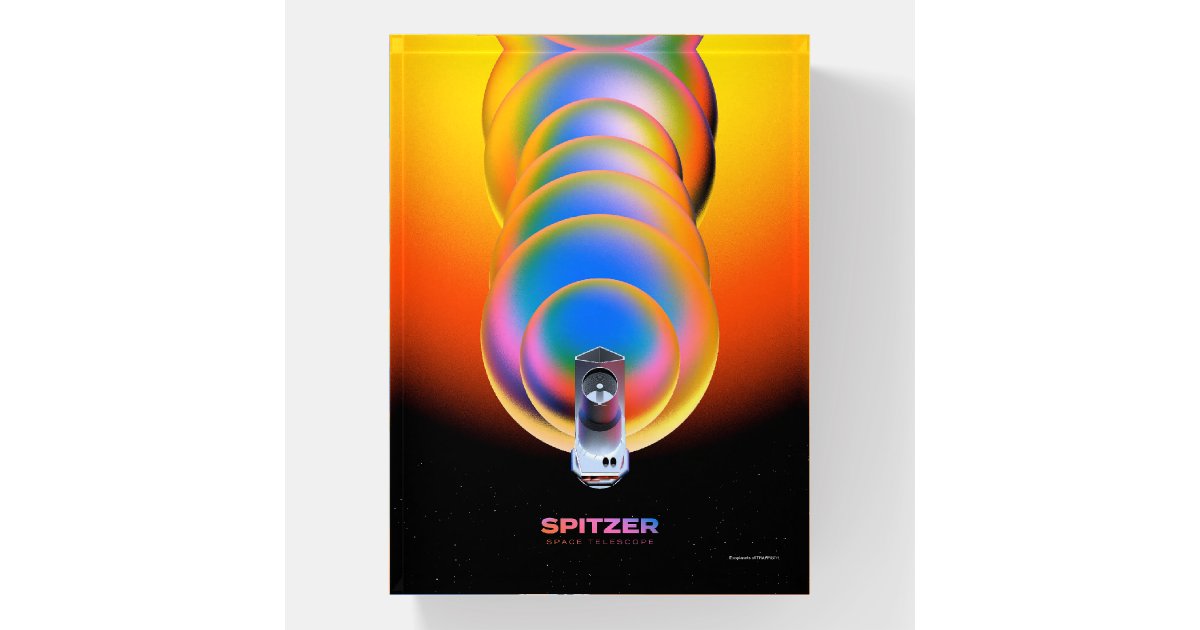 Spitzer Space Telescope Poster. Paperweight | Zazzle
