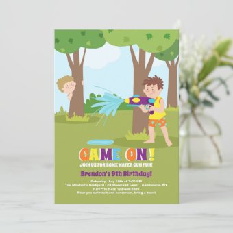 Splash Battle Invitation | Zazzle