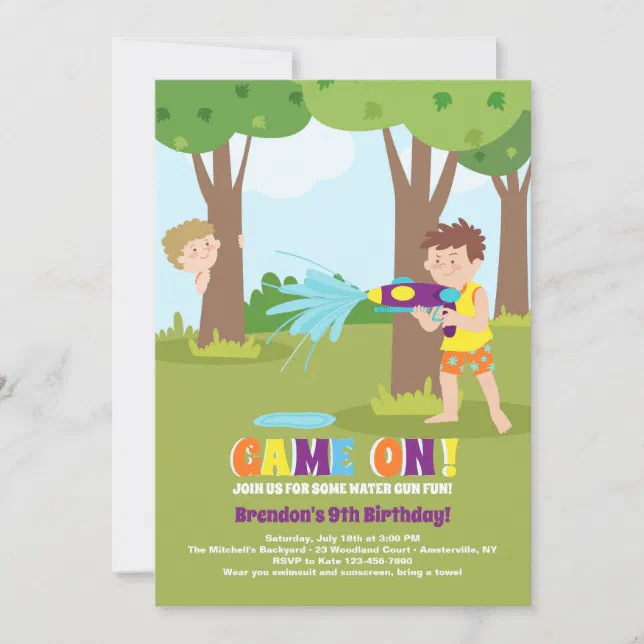 Splash Battle Invitation | Zazzle