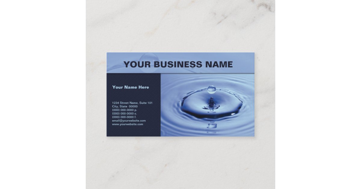 Splash Business Card | Zazzle