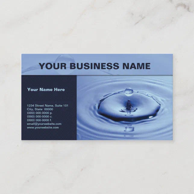 Splash Business Card | Zazzle