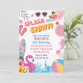 Splash Into Eight Retro 8th Pool Birthday Party Invitation | Zazzle