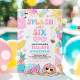 Splash Into Six Tropical Beach 6th Birthday Party Invitation | Zazzle