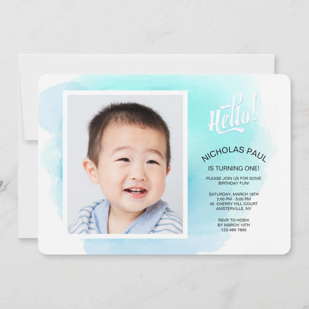 Splash of Color Photo Invitation | Zazzle