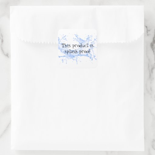 Splash proof product package seal label sticker | Zazzle