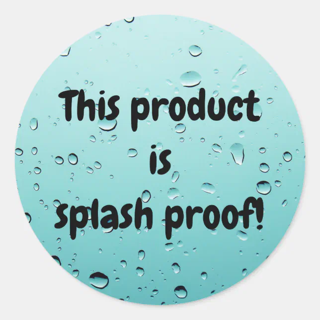 Splash proof product package seal label sticker | Zazzle
