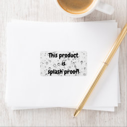 Splash proof product package seal label sticker | Zazzle