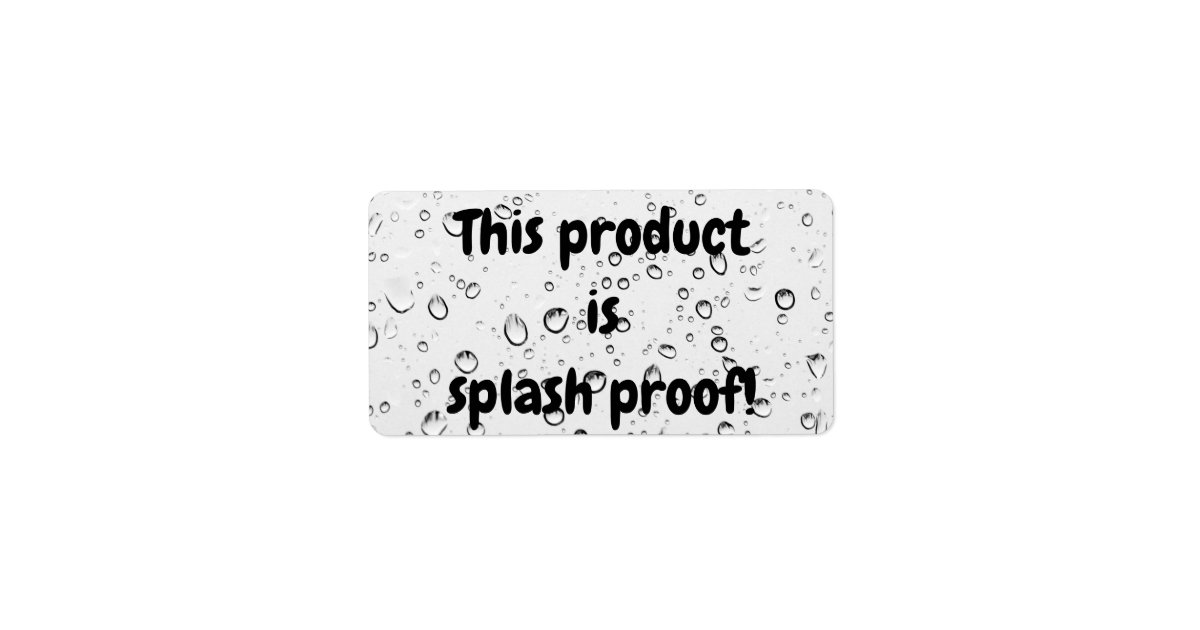 Splash proof product package seal label sticker | Zazzle
