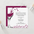 Splashing Merlot Party Invitation | Zazzle