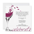 Splashing Merlot Party Invitation | Zazzle