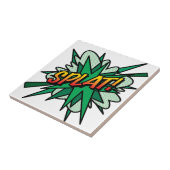 SPLAT Fun Retro Comic Book Pop Art Ceramic Tile | Zazzle