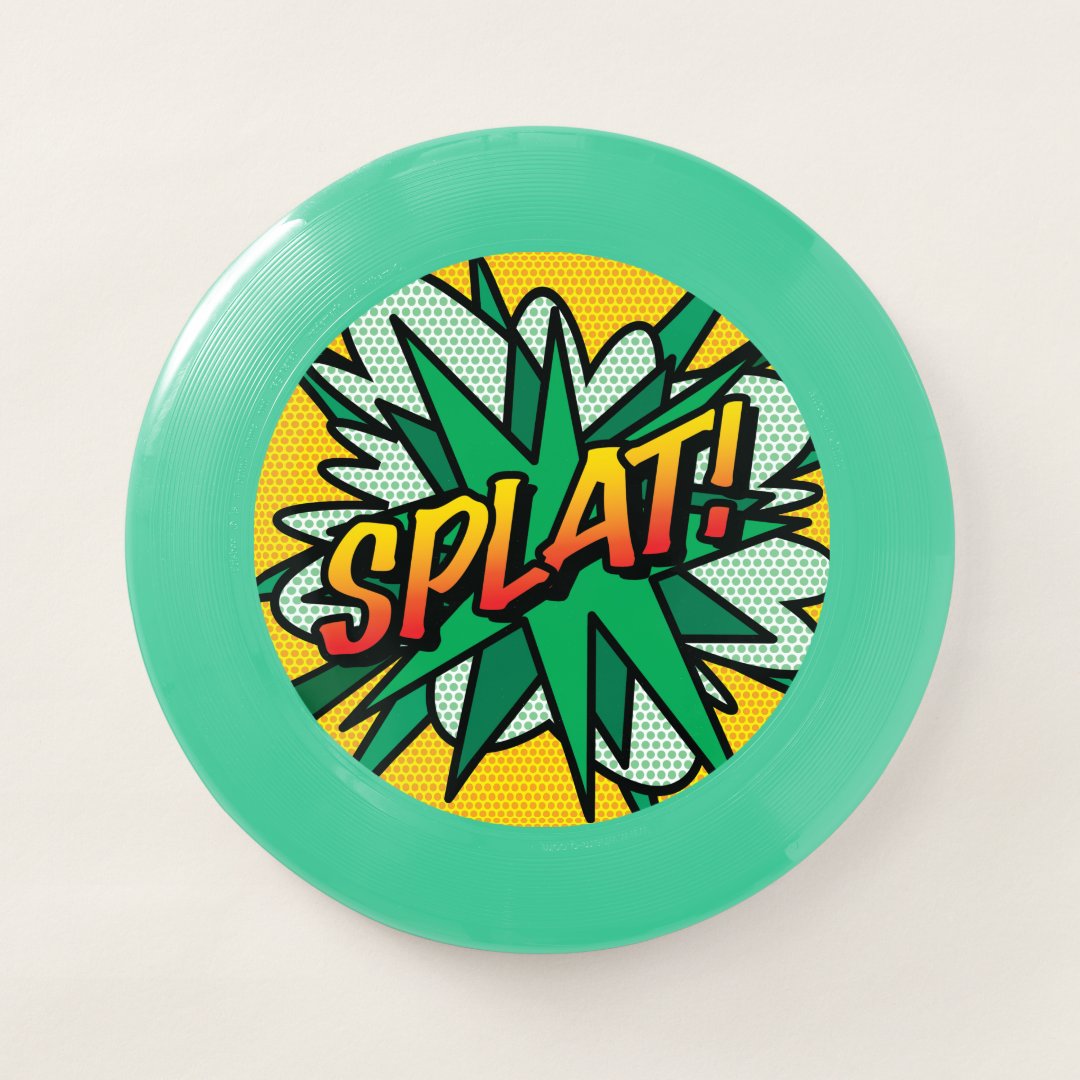 SPLAT Fun Retro Comic Book Pop Art Wham-O Frisbee | Zazzle