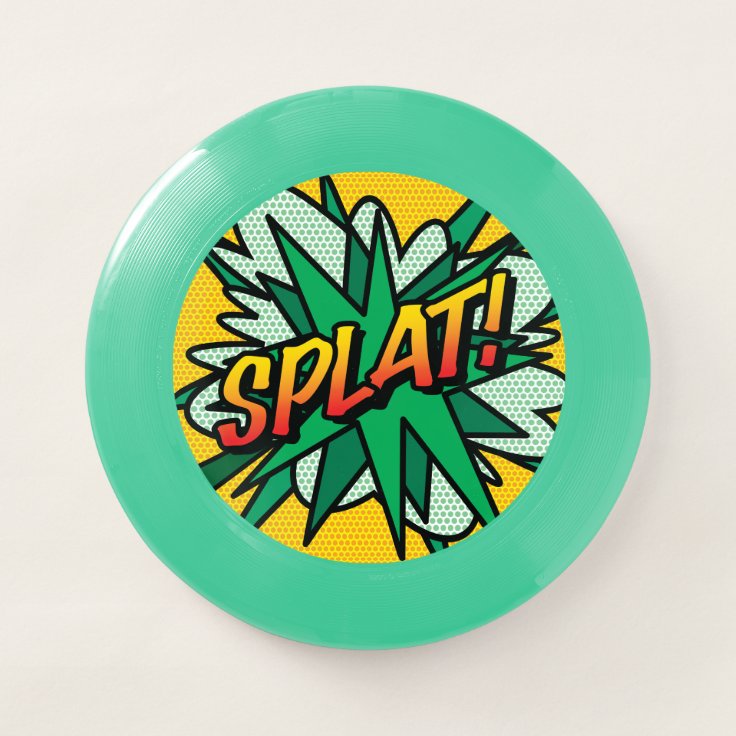 SPLAT Fun Retro Comic Book Pop Art Wham-O Frisbee | Zazzle