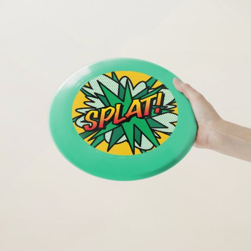 SPLAT Fun Retro Comic Book Pop Art Wham-O Frisbee | Zazzle