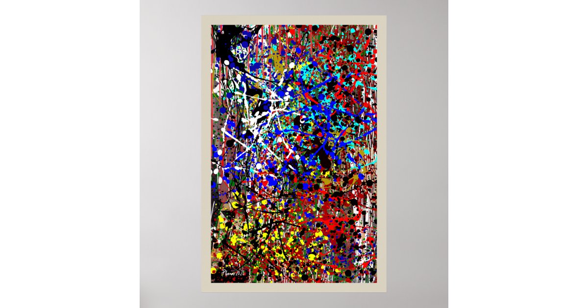 Splat Of Color Poster | Zazzle