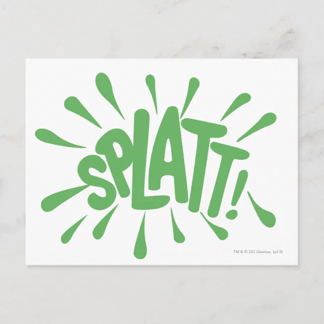 SPLATT! POSTCARD | Zazzle