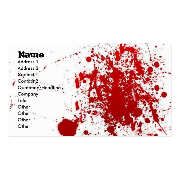 Splatter Card Business Card Template