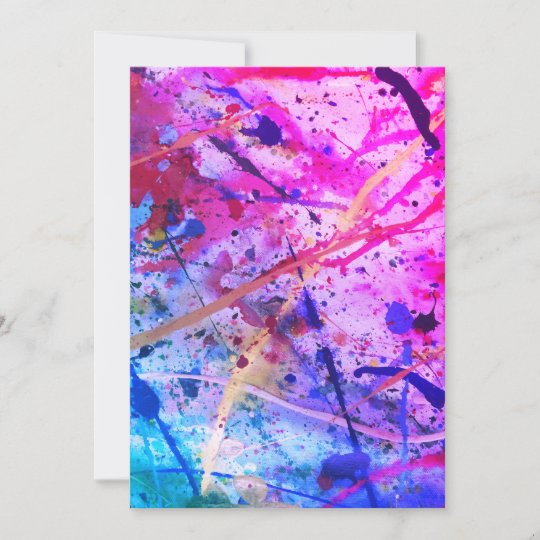Splatter Paint Invitation | Zazzle.com